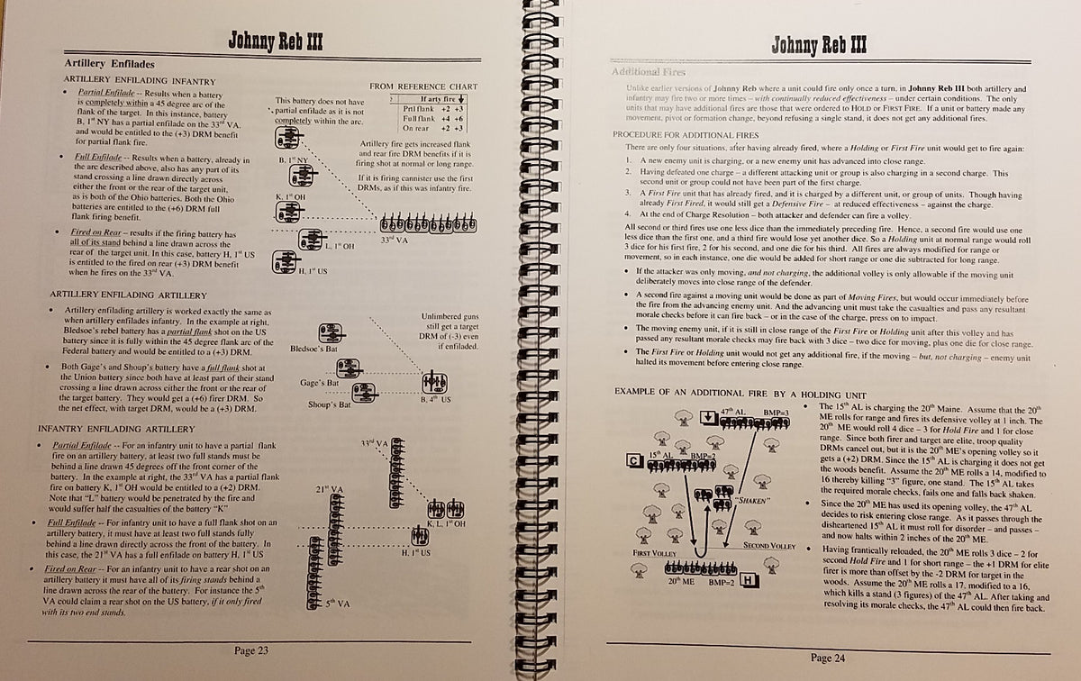 Johnny Reb III Rules Bundle (Includes rules, 1 set of counters and 2 c ...